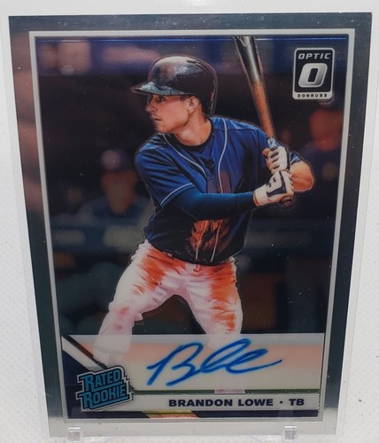 BRANDON LOWE 2019 PANINI DONRUSS OPTIC RATED ROOKIE ON CARD AUTO RC # ...