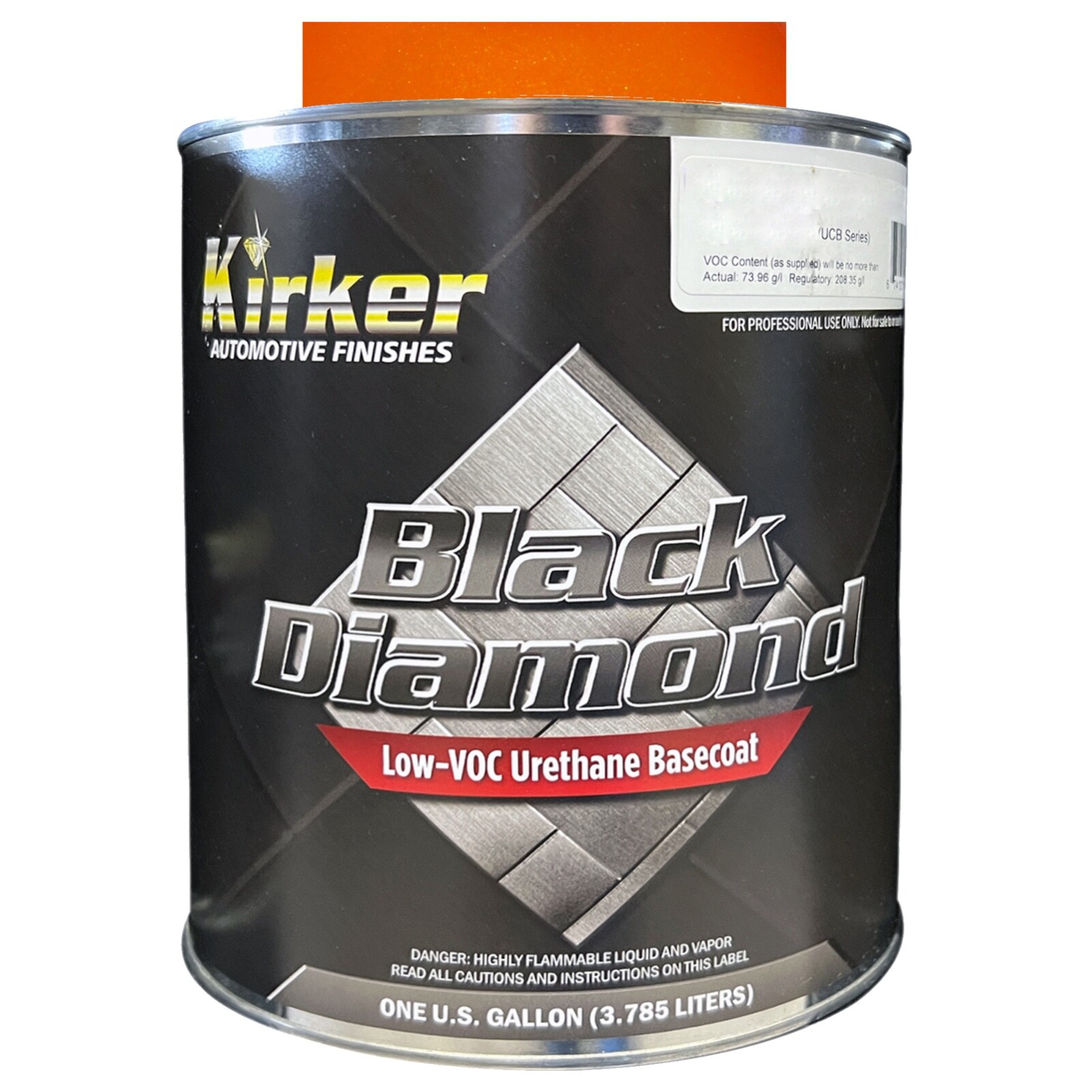 Kirker Black Diamond LVB-11125 Bright Orange Metallic Urethane Basecoat ...