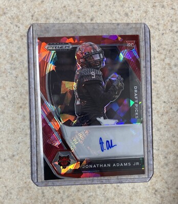 2021 Prizm Draft Picks Jonathan Adams Jr. Red Cracked Ice Auto Memphis ...