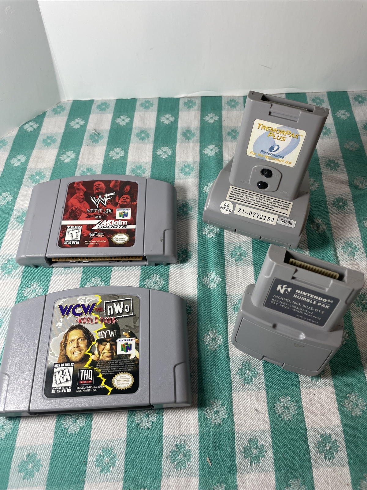 nintendo 64 rumble pack Tremor Pal Plus & Two Games WCW & WWF Sports | eBay
