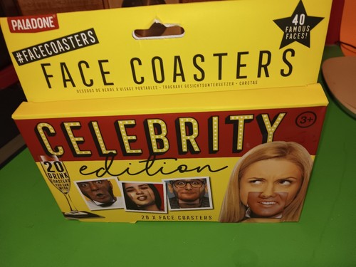 Coasters 40 famous celebrity edition including 20 drink face coasters ...