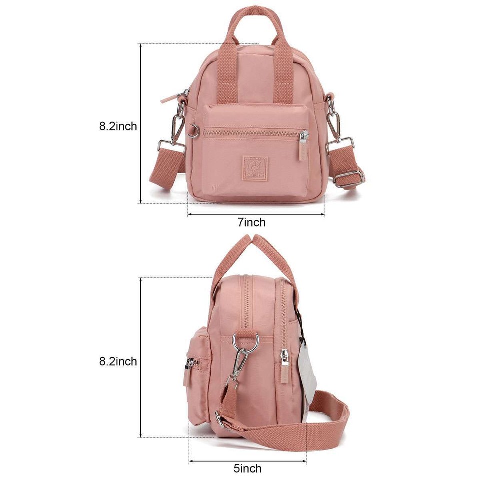 Waterproof Mini Backpack Women Purse Nylon Shoulder Rucksack Small ...