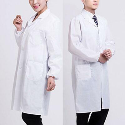 Men/Women White Lab Coat Hygiene Food Industry Doctors Laboratory ...