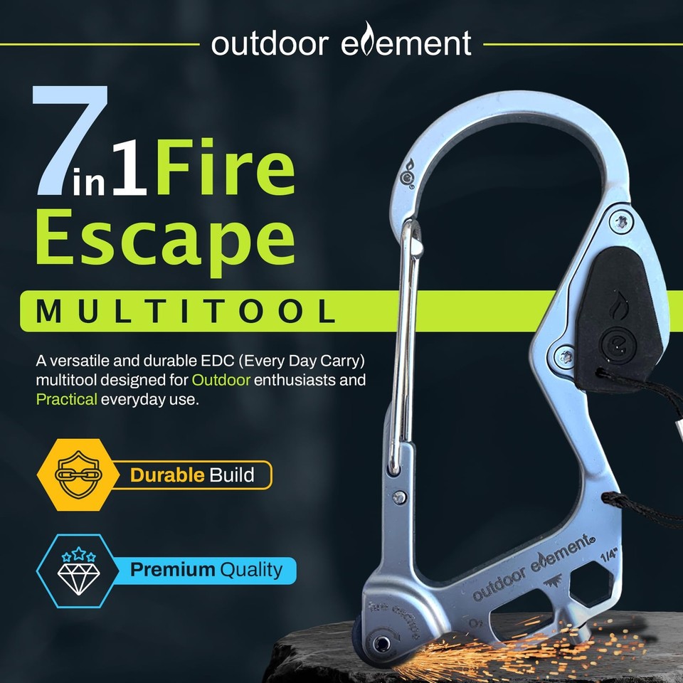 Silver Fire Escape by OUTDOOR ELEMENT, a Fire-Starting, Every-Day-Carry ...