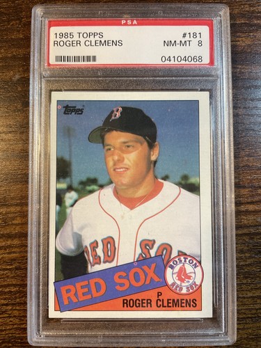 1985 Topps Roger Clemens Rookie 💥 PSA 8 NM-MT ~ RC #181 Red Sox | eBay