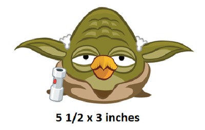 Yoda Angry Birds Star Wars Decal Wall Art Decor Peel and Stick ...