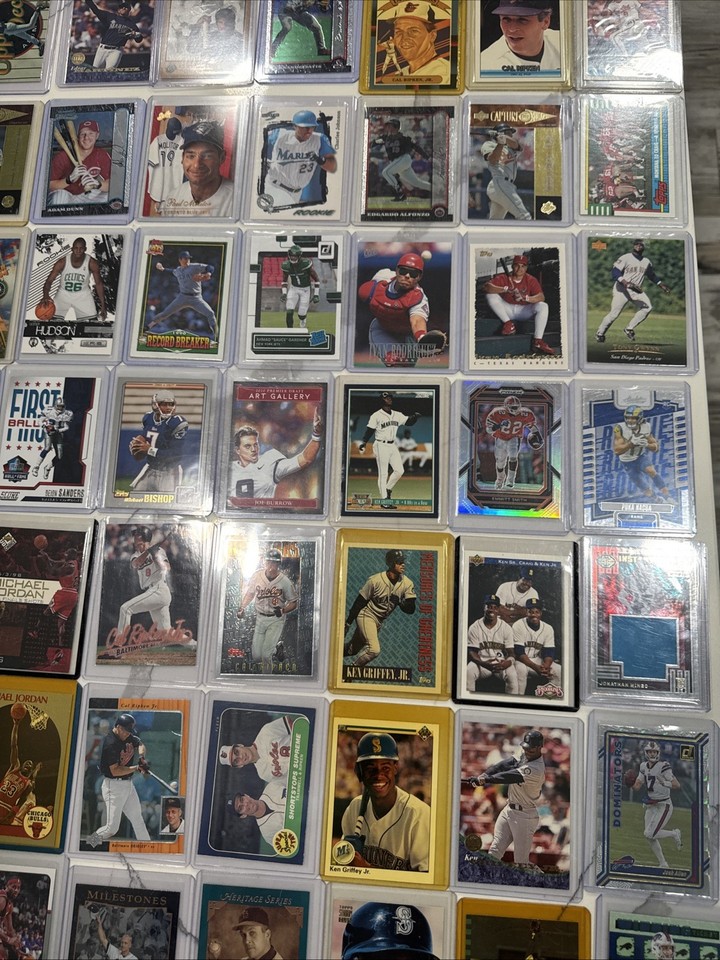 NBA NFL Card Lot Kobe Bryant MJ LeBron James RC Ken Griffey Jr Cal ...