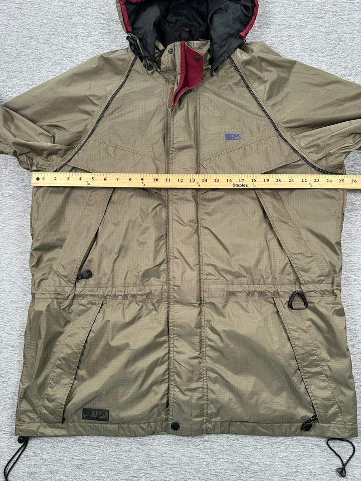 Eddie Bauer EBTek Goretex Jacket Mens Large Green Weatherproof Hood ...