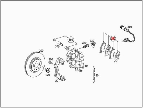 Genuine MERCEDES V251 W164 X164 GL-CLASS X164 Ts disk brake pad ...