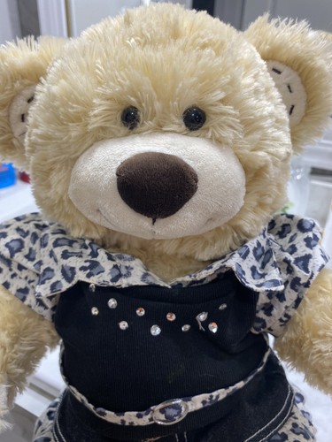 Build a Bear Champ II Plush Teddy Red Patches Heart Stuffed Animal | eBay