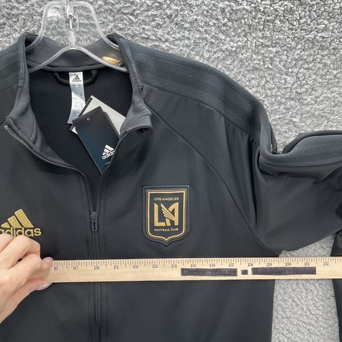 LA Football Club Jacket Mens Small Black Anthem Adidas Full Zip Soccer ...