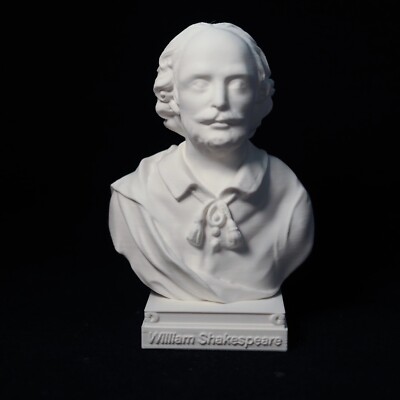 William Shakespeare head bust of William Shakespeare in hard plastic ...