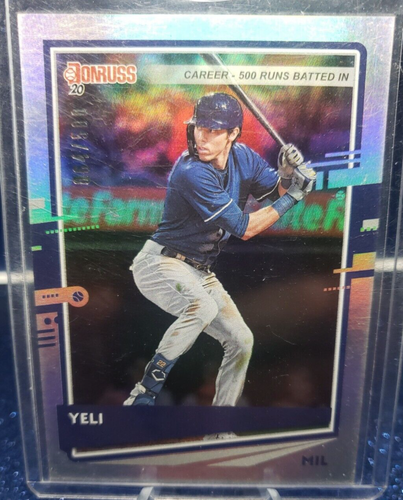 2020 Donruss #110 Christian Yelich Career Stat Line SP #D/500 Yeli | eBay