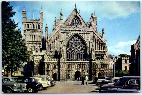 Postcard - Exeter Cathedral, West Front - Exeter, England | eBay