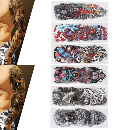 Personalized Tattoo Sticker Full Sleeve Tiger Tattoo Sticker Temporary ...