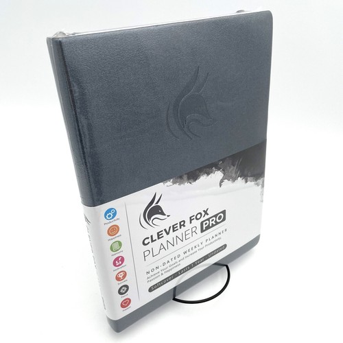 Clever Fox Planner PRO Non-Dated Weekly Planner Lasts 1 Year Silver ...
