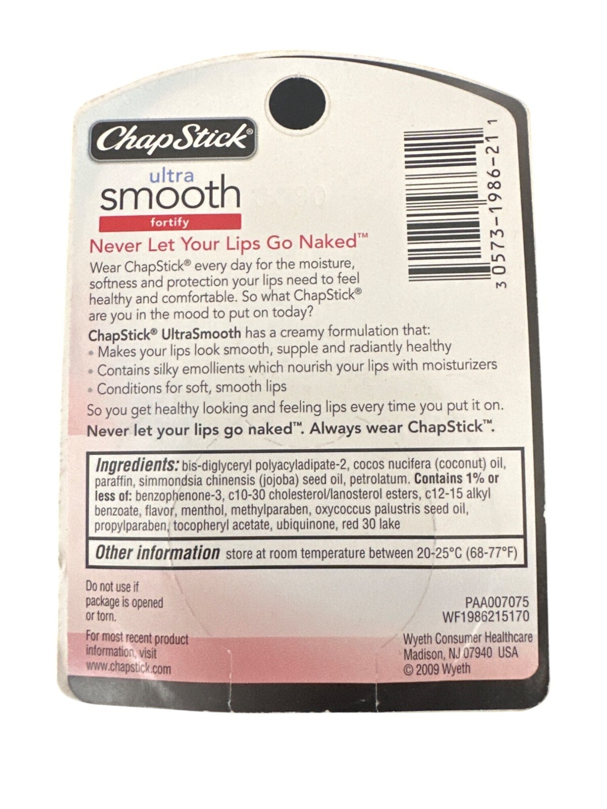 ChapStick Ultra Smooth FORTIFY Q10 Lip Balm Red Plum 0.21 Oz Hydrating ...