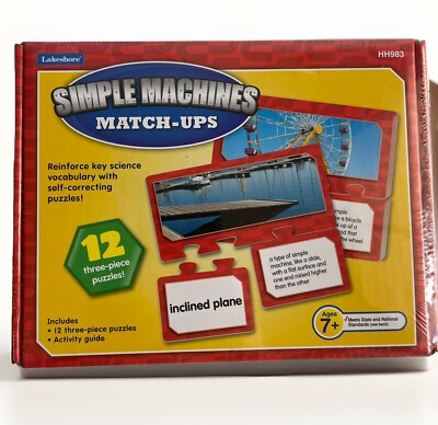 Lakeshore Learning Simple Machines Match-Up Puzzles STEM Engineering ...