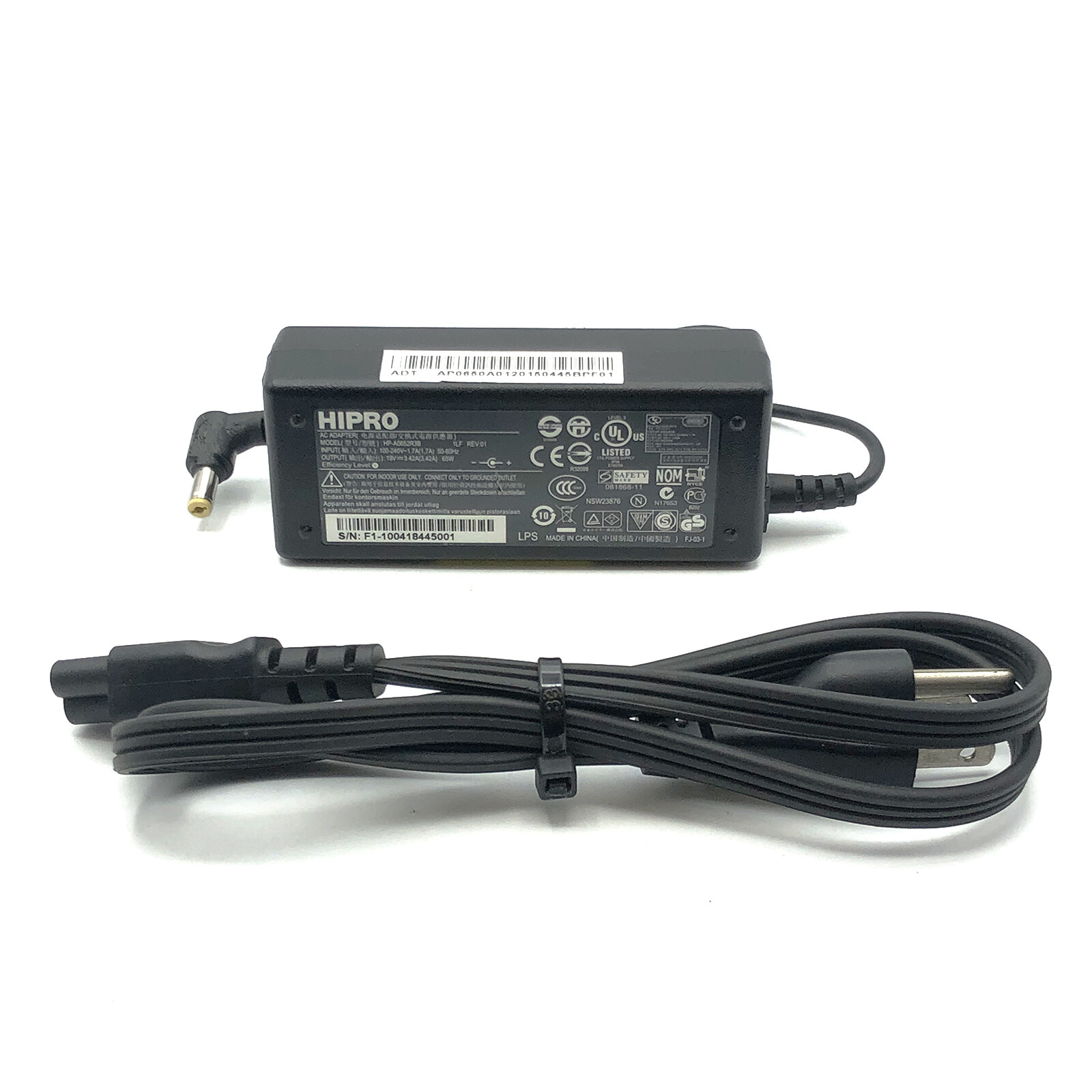 Genuine Hipro HP-A0652R3B AC Adapter Charger 19V 3.42A 65W HP-OK65B13 ...