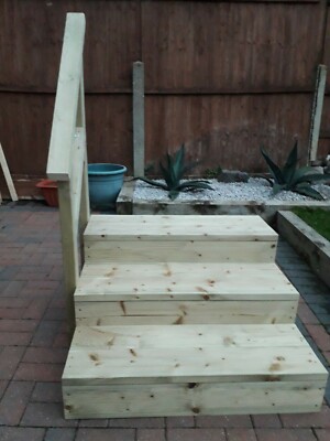 Caravan / Mobile Home, Spa, Garden wooden steps - Quality Handmade | eBay