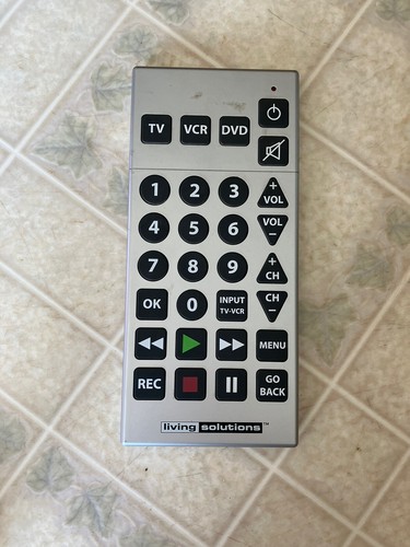 Living Solutions Remote Control Gray Jumbo Universal Large Buttons ...