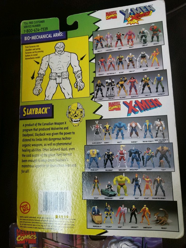 1994 TOY BIZ THE X-FORCE X-MEN SLAYBACK MOC MARVEL COMICS | eBay