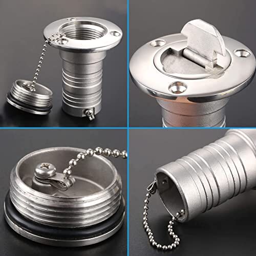 1.5inch Boat Deck Fuel Filler Steel Marine Gas Caps With Keyless Cap ...