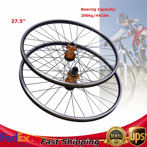 27.5in Mountain Bike Front Rear Wheelset Aluminum Alloy Rim Disc Brake ...