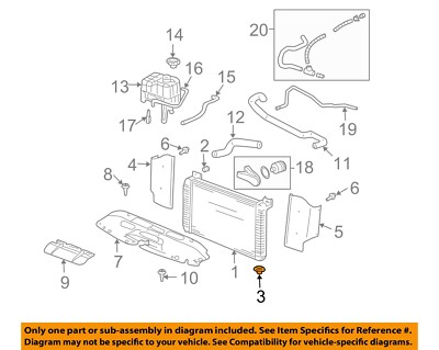 GM OEM 95-19 Avalanche 1500-Radiator Lower Insulator 89019121 | eBay