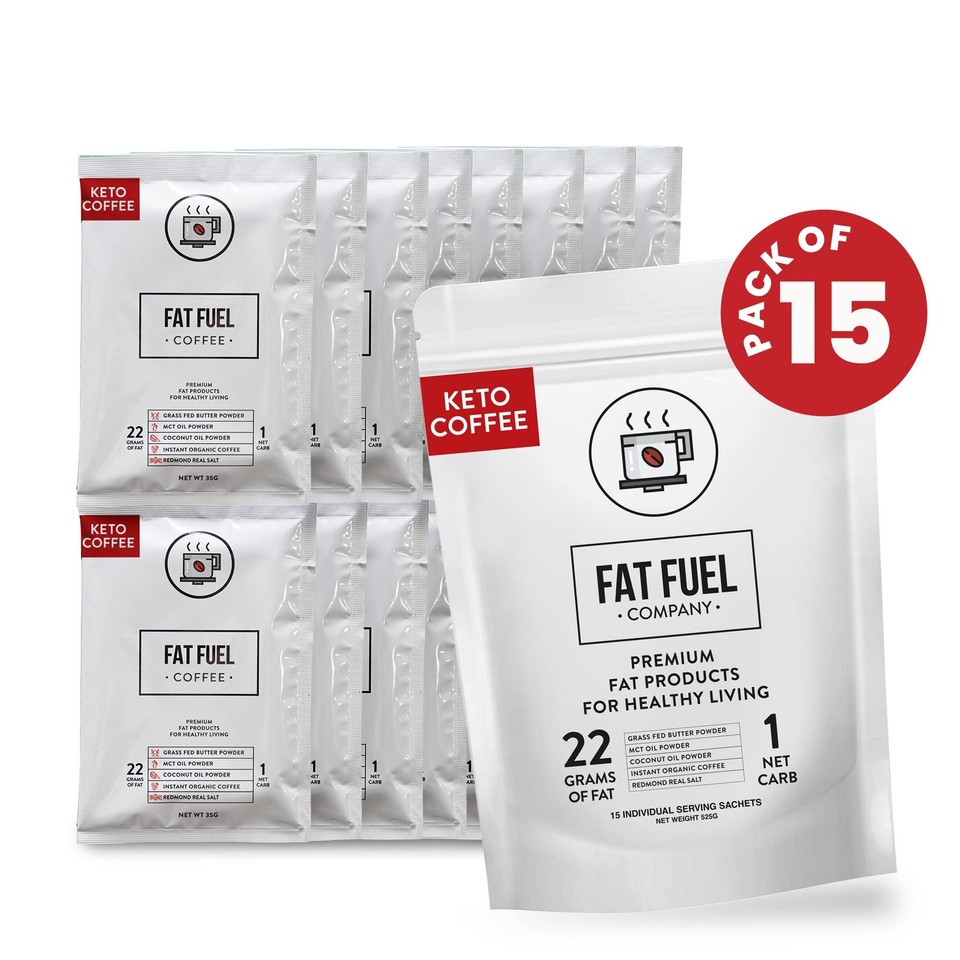 FUEL Keto Coffee 22g Premium Fats - With Grass Fed Butter, MCT Oil ...