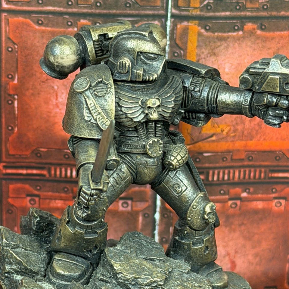GW 40K - 75mm Space Marine Staff Xmas Gift Statue c. 1998 - Blade ...