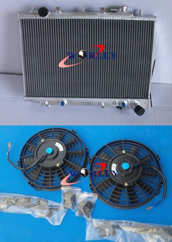 Aluminum Radiator &fan FOR FORD Capri SA SB Turbo 89-1995 92 93 1990 ...