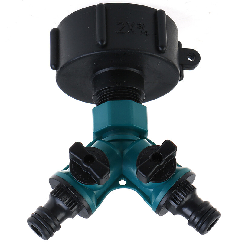 Y Shaped Quick Valved Connector IBC Tank Adapter Tap Connector Valve ...