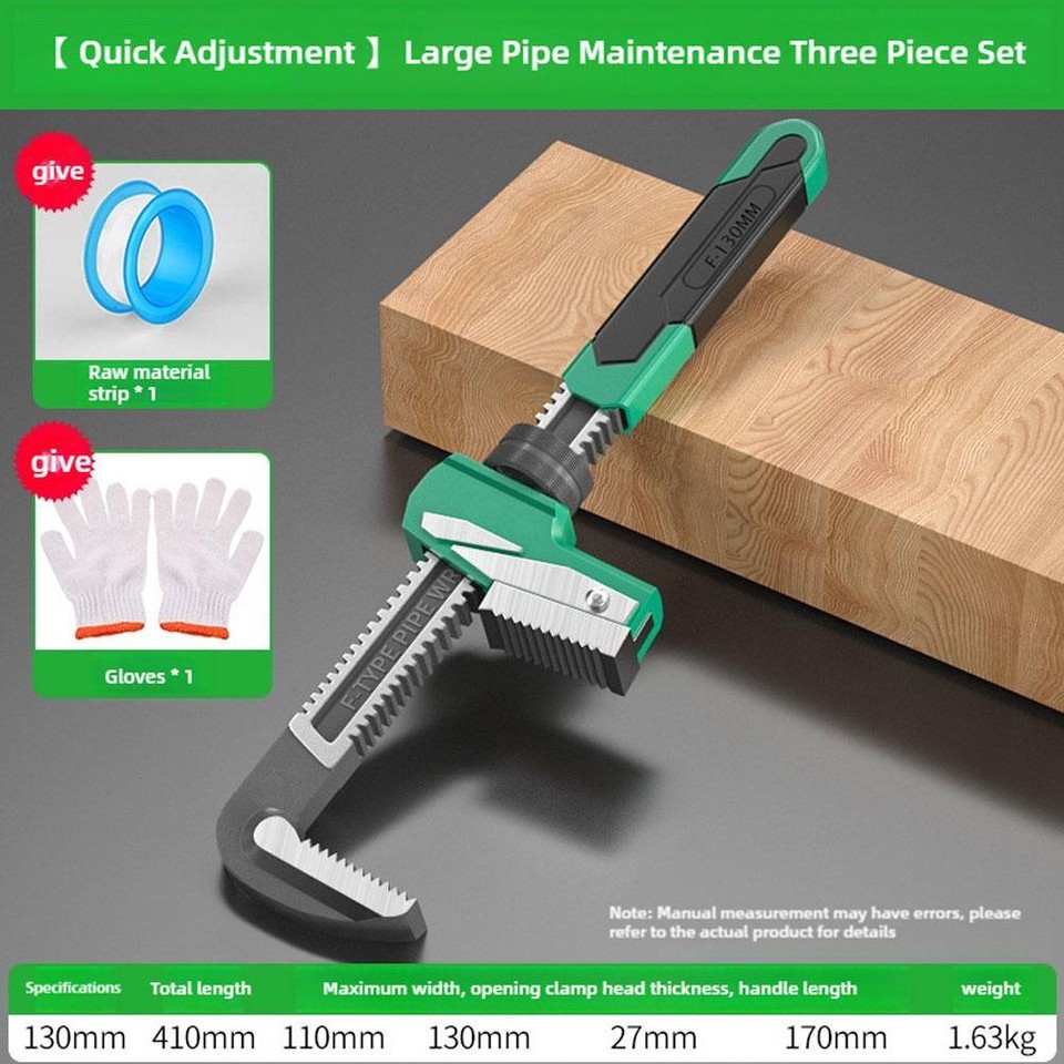 Wide Jaw Adjustable Multifunctional F-type Wrench Right Angle Wrench ...