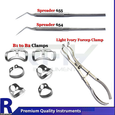 9pcs Dental Root Canal Endodontic Kit Restoration Rubber Dam Brinker ...