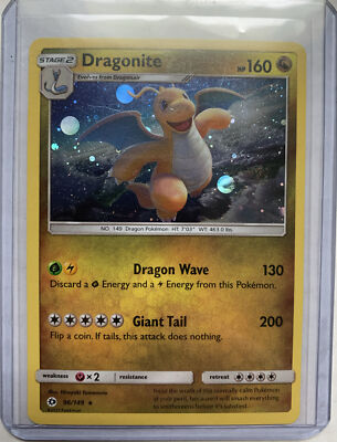 2017 Dragonite 96/149 Sun & Moon Cosmos Holo Rare Pokemon | eBay