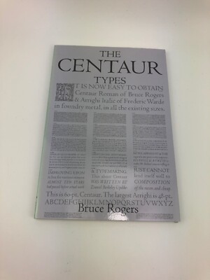 THE CENTAUR TYPES By Bruce Rogers- Great Condition! 9781557530769| eBay