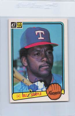 1983 Donruss #242 Billy Sample Rangers Signed Auto *H3553 | eBay