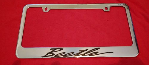 RARE! 90's 00's Volkswagen Beetle License Plate Frame Brass Silver Y2K ...