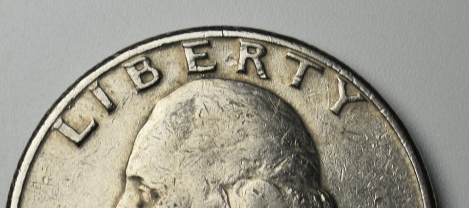 1980 D George Washington Quarter Error Coin RPM Filled Collar Die Clash ...