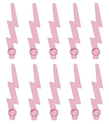 Lego ® Lot 10 Éclair Flash Single Lightning Electric Bolt TRS Magenta ...