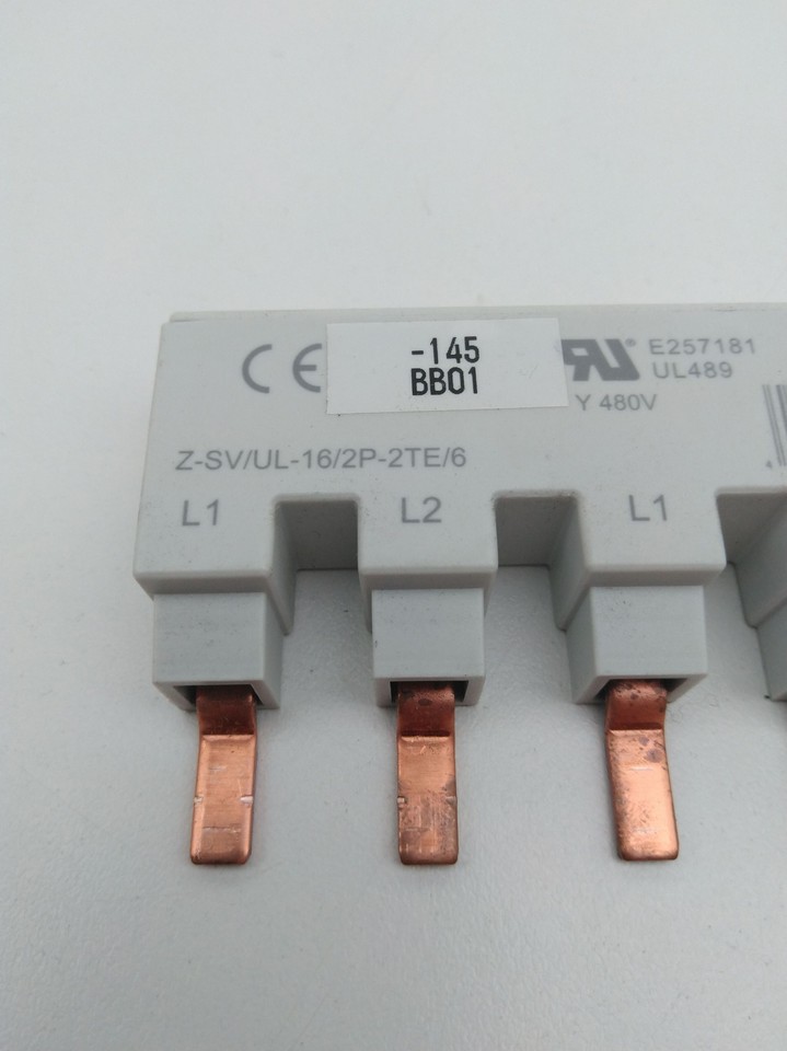 Eaton Z-SV/UL-16/2P-2TE/6 Bus bar, 6 Terminals, 80A, 480V, 2P, 2PH ...