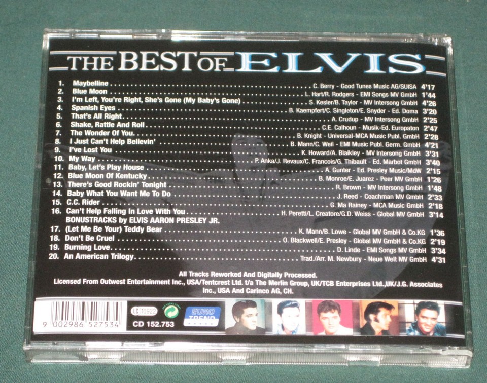 Elvis Presley The Best Of Elvis Live CD Like New RARE | eBay