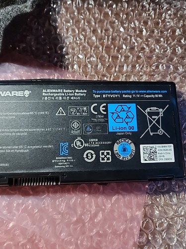 GENUINE Alienware X17 R1 R2 X15 R1 R2 7620 6 Cell 87Wh Battery - DWVRR ...