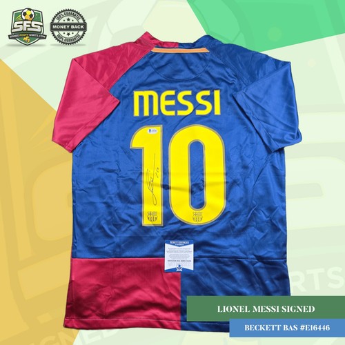 Lionel Messi Signed FC Barcelona 2008-2009 Home Jersey W/ Beckett COA ...
