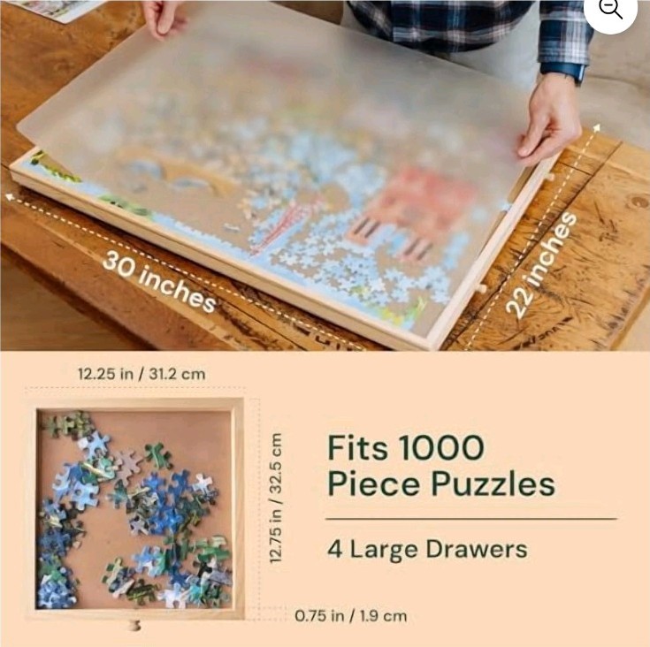 PlayVibe 1000 Piece Rotating Puzzle Board with Drawers 1000 pcs - | eBay