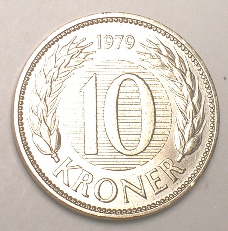 1979 Denmark Danish 10 Kroner Margrethe II Coin XF | eBay