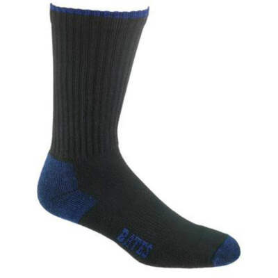 Bates Footwear Cotton Crew Black 3 Pk Socks | eBay