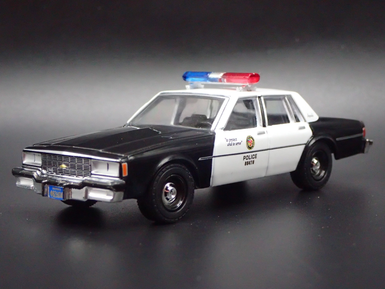 1982 CHEVY CHEVROLET IMPALA LAPD LOS ANGELES POLICE 1/64 SCALE DIECAST ...