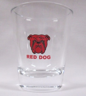 Red Dog Beer Logo on Clear Shot Glass | eBay